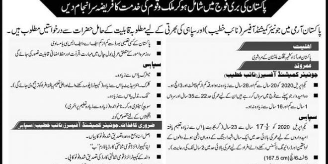 Join Pak Army As Junior Commissioned Officer 2019