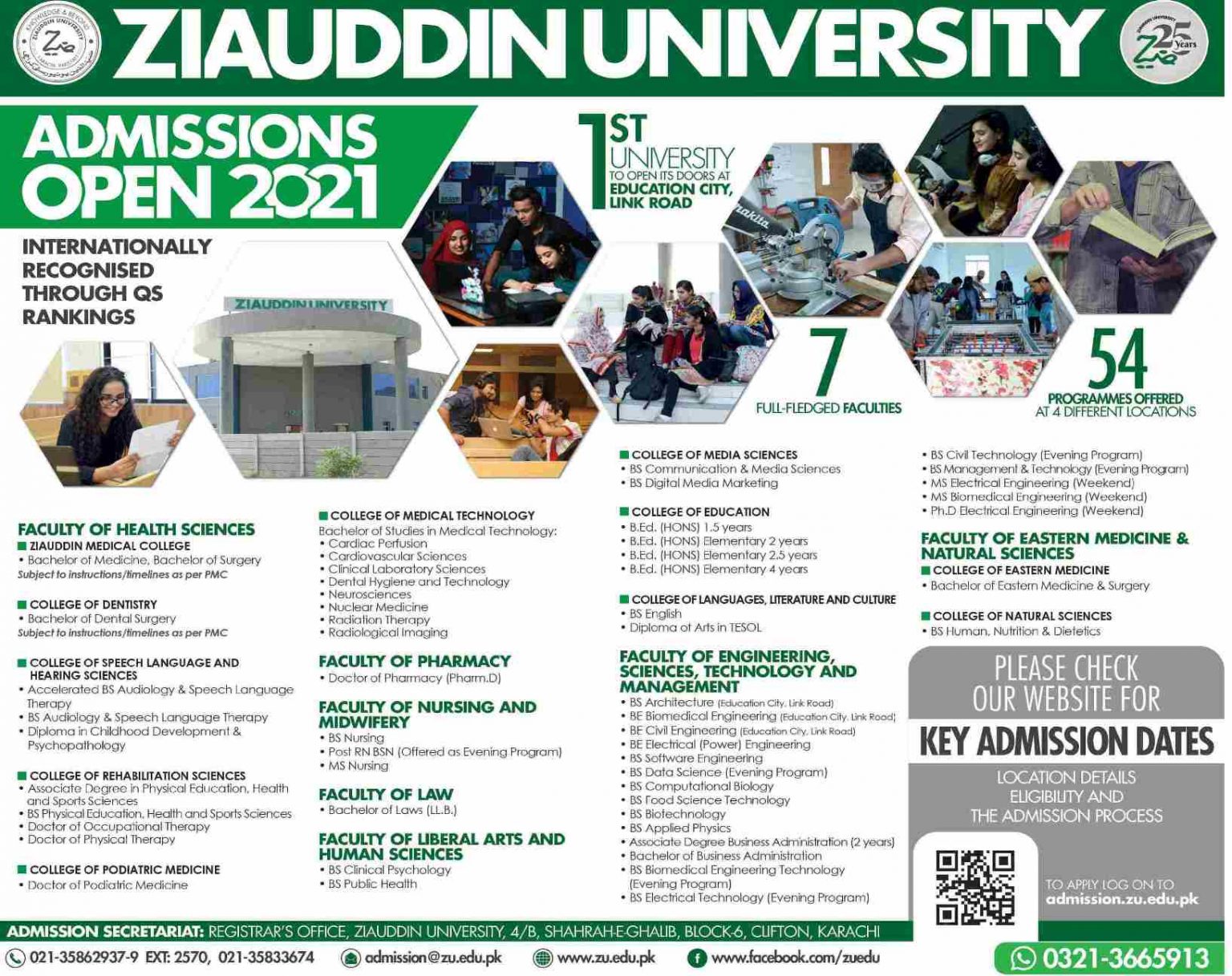 Ziauddin University Admission 2022 Form Online