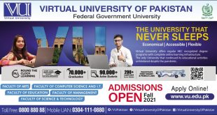 COMSATS Fall Admission 2021 Form Entry Test Schedule